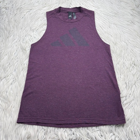 adidas | Tops | Adidas Womens S Purple Speckled High Neck Muscle Tank ...